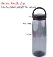 China New outdoor Frosted sports straw water bottle Tritan Plastic Water Bottle With Storage for sale