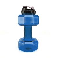 China 2.2L high quality Wholesale PET Material Fitness Sports Dumbbell Gallon Shaker sports Water Bottle for Gym for sale