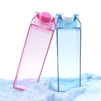 China 2020 Amazon Hot Sale Rectangle Transparent Bottle Plastic Milk Carton Water Bottle for sale
