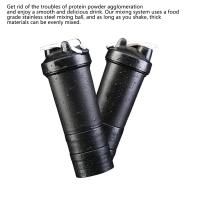 China 2020 New Style Three Layers Gym Bottle Blender Water Bottle  Loop Top BPA Free Plastic Shaker Water Bottle for sale