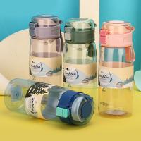 China Wholesale school custom bpa free student kids drinking bottle with direct drinking  cover plastic water bottle for sale