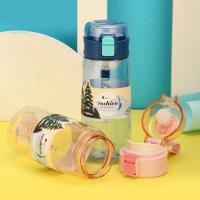 China Wholesale school custom bpa free student kids drinking bottle with direct drinking  cover plastic water bottle for sale