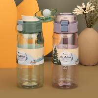 China Wholesale school custom bpa free student kids drinking bottle with direct drinking  cover plastic water bottle for sale