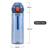 China Wholesale school custom bpa free student kids drinking bottle straw plastic water bottle with straw for sale