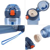 China Wholesale school custom bpa free student kids drinking bottle straw plastic water bottle with straw for sale