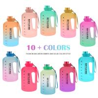 China Wholesale 1.5l Large Capacity Gradient Color Gym Water Plastic Jug BPA Free Sport Water Bottle With schedule for sale