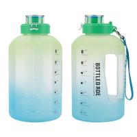 China Wholesale 1.5l Large Capacity Gradient Color Gym Water Plastic Jug BPA Free Sport Water Bottle With schedule for sale