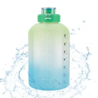 China Wholesale 1.5l Large Capacity Gradient Color Gym Water Plastic Jug BPA Free Sport Water Bottle With schedule for sale