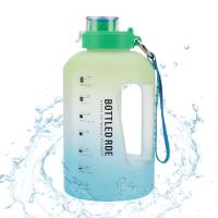 China Wholesale 1.5l Large Capacity Gradient Color Gym Water Plastic Jug BPA Free Sport Water Bottle With schedule for sale