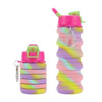 China 2022 Hot Sale Sport Recycle Drink Collapsible Foldable Silicone Water Bottle Outdoor Sports Drink Bottle for sale