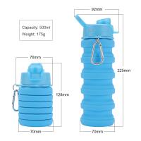 China 2022 Hot Sale Sport Recycle Drink Collapsible Foldable Silicone Water Bottle Outdoor Sports Drink Bottle for sale