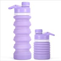 China 2023 Hot selling Outdoor Portable Collapsible Water Cup Silicone retractable sport Water Bottle for sale