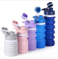 China 2023 Hot selling Outdoor Portable Collapsible Water Cup Silicone retractable sport Water Bottle for sale