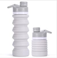 China High Quality Soft Bpa Free Folding Cups Silicone Rubber Collapsible Water Bottles With Lid for sale