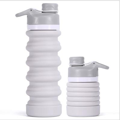China High Quality Soft Bpa Free Folding Cups Silicone Rubber Collapsible Water Bottles With Lid for sale