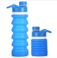 China High Quality Soft Bpa Free Folding Cups Silicone Rubber Collapsible Water Bottles With Lid for sale