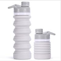 China High Quality Soft Bpa Free Folding Cups Silicone Rubber Collapsible Water Bottles With Lid for sale