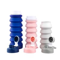 China Promotional Silicone Collapsible Sport Water Bottle Bpa Free Retractable Travel Bottle for sale