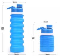 China Promotional Silicone Collapsible Sport Water Bottle Bpa Free Retractable Travel Bottle for sale
