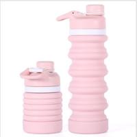 China Promotional Silicone Collapsible Sport Water Bottle Bpa Free Retractable Travel Bottle for sale