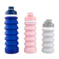 China Promotional Silicone Collapsible Sport Water Bottle Bpa Free Retractable Travel Bottle for sale