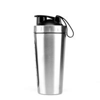 China 700ml 304 Stainless Steel Vacuum Viewable Shaker Bottle Sports Water Bottle Metal Thermos Flasks for sale