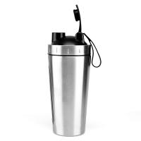 China 700ml 304 Stainless Steel Vacuum Viewable Shaker Bottle Sports Water Bottle Metal Thermos Flasks for sale
