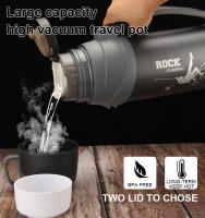 China 2000ML Vacuum Travel Pot Termos 2 Lt Large Capacity Stainless Steel Double Wall With Handle for sale