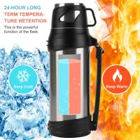 China 2L 304 Stainless Steel  Vacuum Travel Pot Outdoor Flasks With Handle Belt for sale