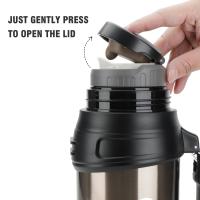 China 2 Liter Vacuum Travel Pot Stainless Steel Water Bottle Insulated Chilly Bottle 2000ml for sale
