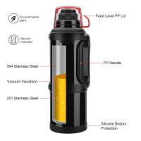 China 4 Liter Vacuum Travel Pot Stainless Steel Water Bottle Insulated Chilly Bottle 3600/4000ml for sale