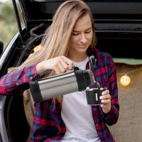 China 1.5/1.8 Liter Vacuum Travel Pot Double-Walled Stainless Steel Travel Pot Insulated Chilly Bottle for sale