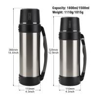 China 1.5/1.8 Liter Vacuum Travel Pot Double-Walled Stainless Steel Travel Pot Insulated Chilly Bottle for sale
