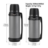 China Hot products custom logo 2L/2.5L stainless steel water bottle insulated chilly travel pot for sale