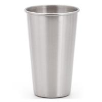 China 16 Oz Metal Drinking Tumbler Unbreakable Beer Cups None BPA, Metal Shatterproof Stackable Pint Drinking Cups for Adults or Kids for sale