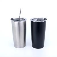 China Popular 20 oz Stainless Steel Mug With Lid And Straw, Double Wall Travel Coffee Mug With Straw/ for sale