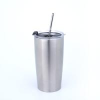 China Popular 20 oz Stainless Steel Mug With Lid And Straw, Double Wall Travel Coffee Mug With Straw/ for sale