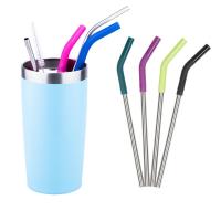 China 20 OZ Personalized Custom Metal Tumbler Cup , Stainless Steel Glitter Tumbler With Lid And Straw for sale