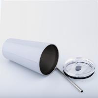 China 20 oz Custom private label stainless steel double wall bubble tea reusable cup with straw for sale