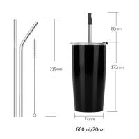 China 600Ml Coffee Cups Custom Vacuum Stainless Steel Tumbler, Insulation Double Wall Flask Thermal Cup With Lid 20 oz^ for sale