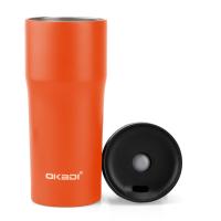 China Customizable 16 oz stemless leak proof insulated vacuum sport tumbler mate black for sale