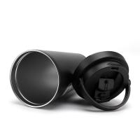 China custom logo black and white Recyclable eco friendly thermos travel thermal mug coffee thermo stainless steel with cover for sale