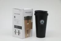 China custom logo black and white Recyclable eco friendly thermos travel thermal mug coffee thermo stainless steel with cover for sale