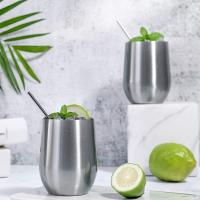 China Ecoffee Double Wall Vacuum Insulated egg shaped wine tumbler, 12oz egg shaped mug cup stainless steel for sale