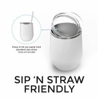 China Stainless Steel Beer Mug Vacuum Coffee Glitter Tumbler Custom Logo 12 OZ Double Walled Insulated Egg Shaped Mug With Lid for sale