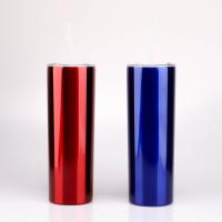 China 2020 Factory WeVi Double Wall Vacuum Insulated Stainless Steel 20oz Travel Skinny Straight Cup With Straw for sale