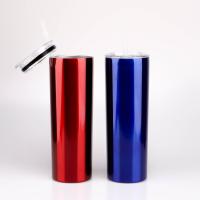 China 2020 Factory WeVi Double Wall Vacuum Insulated Stainless Steel 20oz Travel Skinny Straight Cup With Straw for sale