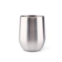 China 2022 New Wood Pattern Double-Walled Vacuum Egg Cups Stainless Steel Mugs  With Straw for sale