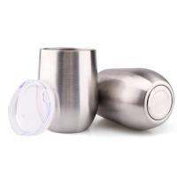China 2022 New Wood Pattern Double-Walled Vacuum Egg Cups Stainless Steel Mugs  With Straw for sale