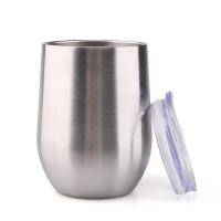 China 2022 New Wood Pattern Double-Walled Vacuum Egg Cups Stainless Steel Mugs  With Straw for sale